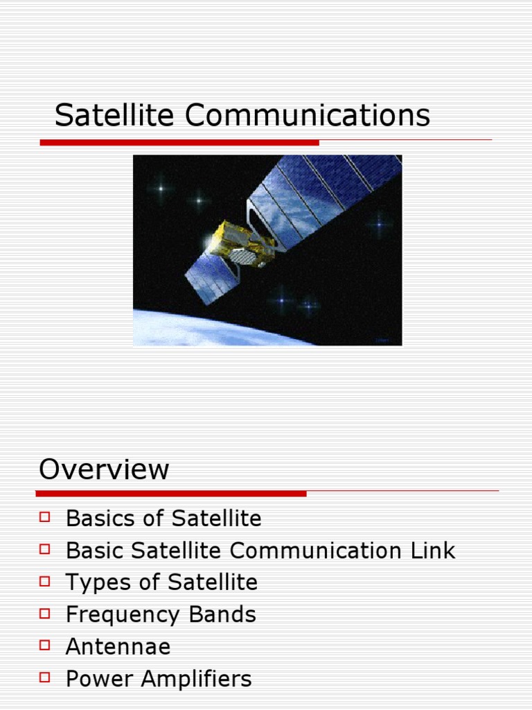Basics of Satellite Communication 1 | PDF | Satellite Television ...