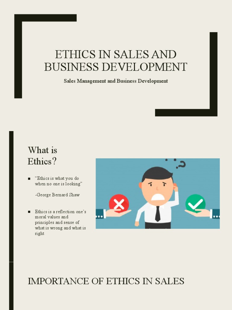 Ethics in Sales and Business Development | PDF | Walmart | Whistleblower