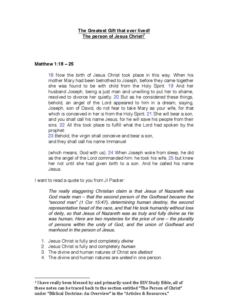 Jesus - Fully God & Fully Man | God The Father | Gospel Of Mark