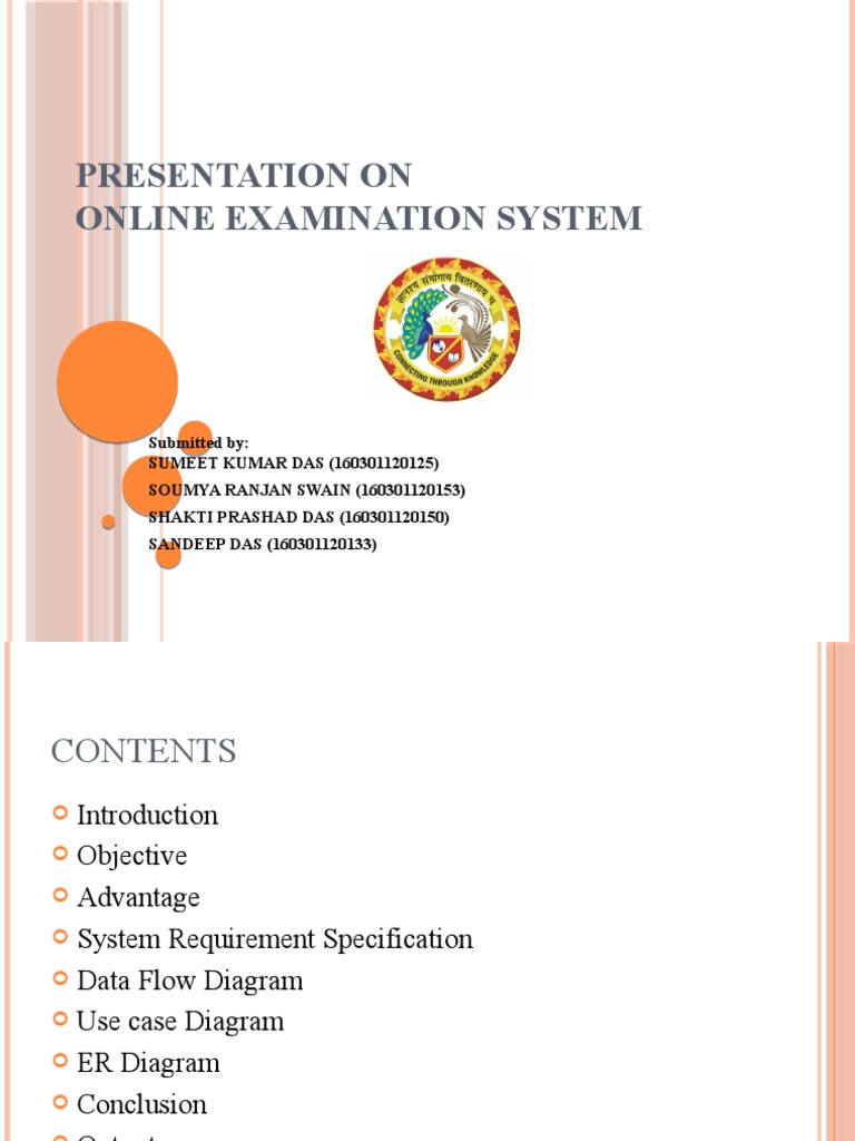 Presentation On Online Examination System | PDF | Java Server Pages ...