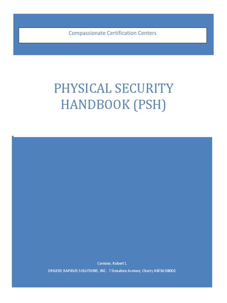CCC Physical Security Policy Handbook PDF | PDF | Physical Security | Door