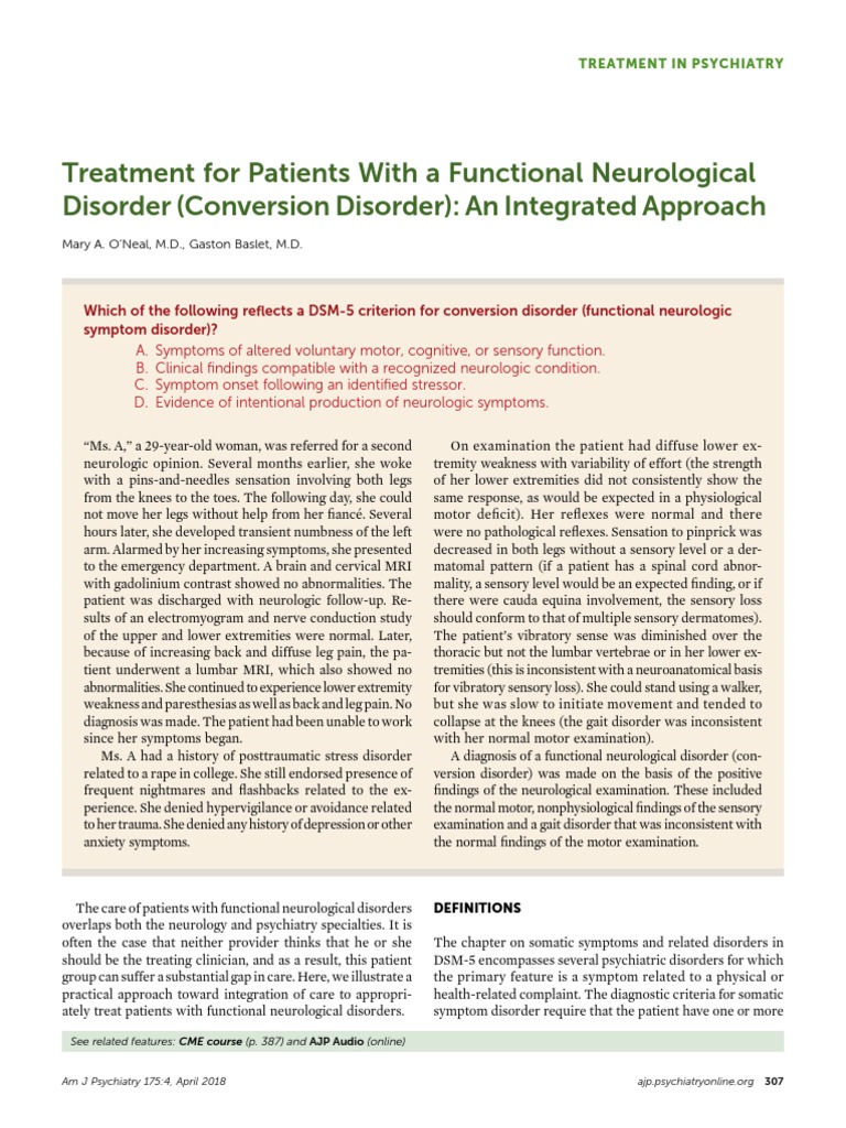 Conversion Disorder | PDF | Mental Disorder | Neurology
