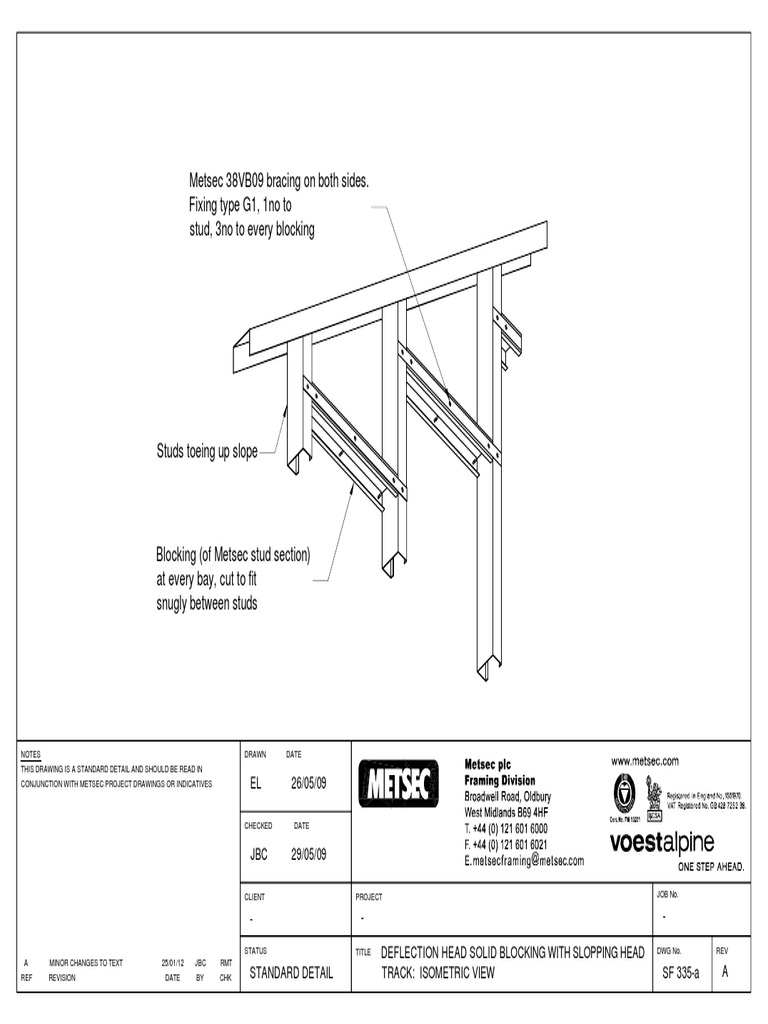 Metsec Framing Detail sf335 A PDF | PDF | Technology & Engineering