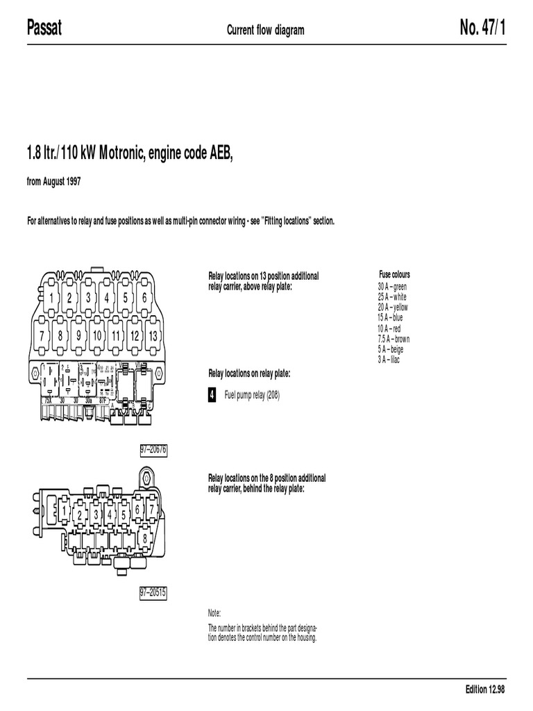 Passat-AEB ECU Wiring Diagram | PDF | Ignition System | Throttle