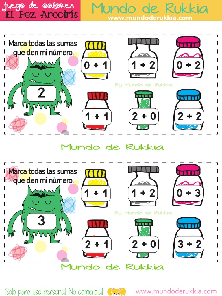 Sumas Color Arcoíris en Xoch | PDF
