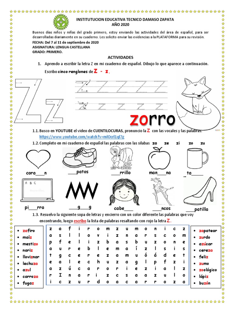 Objetivos De La Letra Z