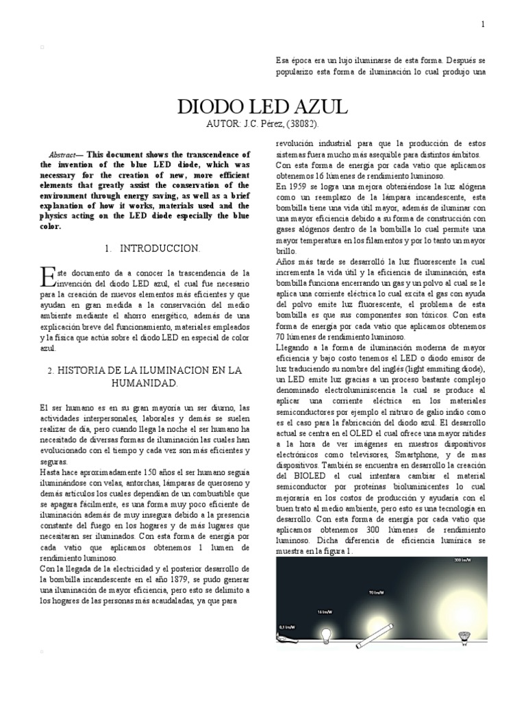 Diodo Led Azul Final | PDF | Diodo emisor de luz | Oled