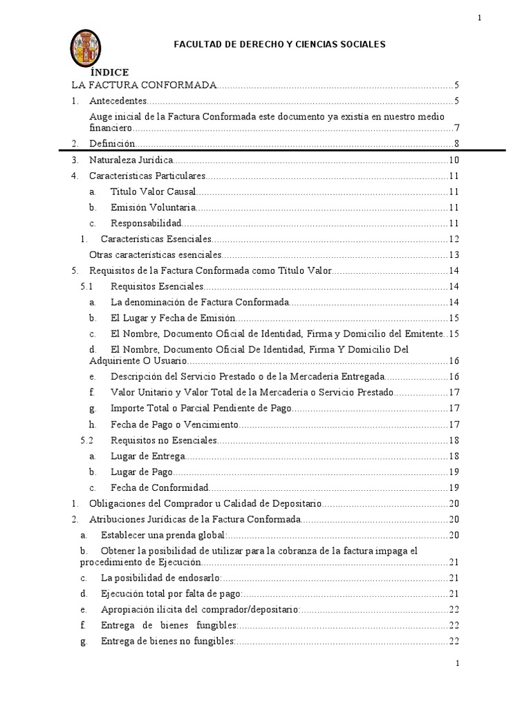 Factura Conformada | PDF | Pagaré | Pagos