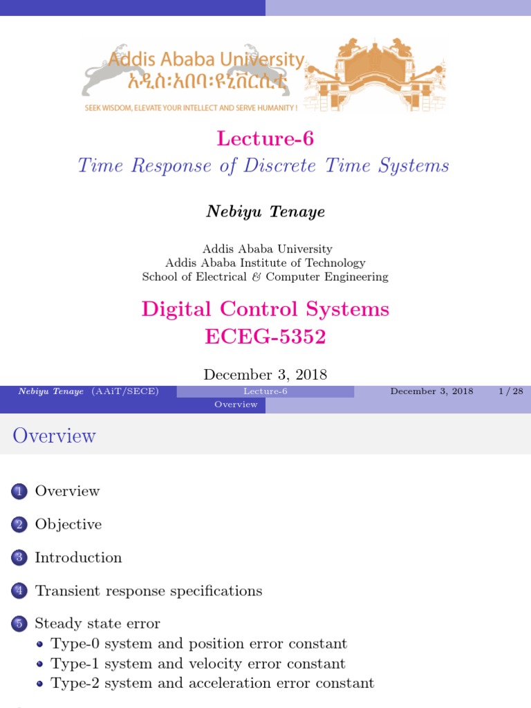 ECEG 5352 - Lecture - 6 PDF | PDF | Control System | Control Theory