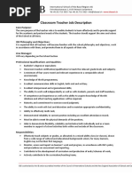 Position Description Form - Teacher | PDF | Teachers | Schools