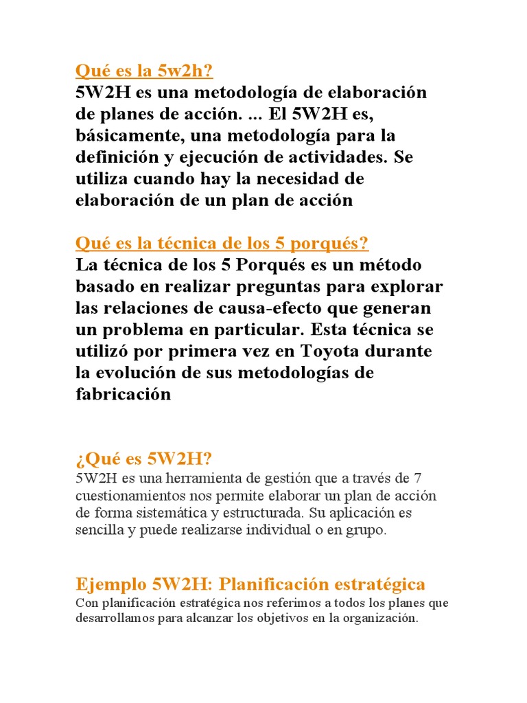 5W2H | PDF
