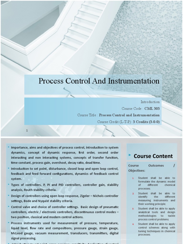 Process Control and Instrumentation | PDF | Control Theory | Systems Science