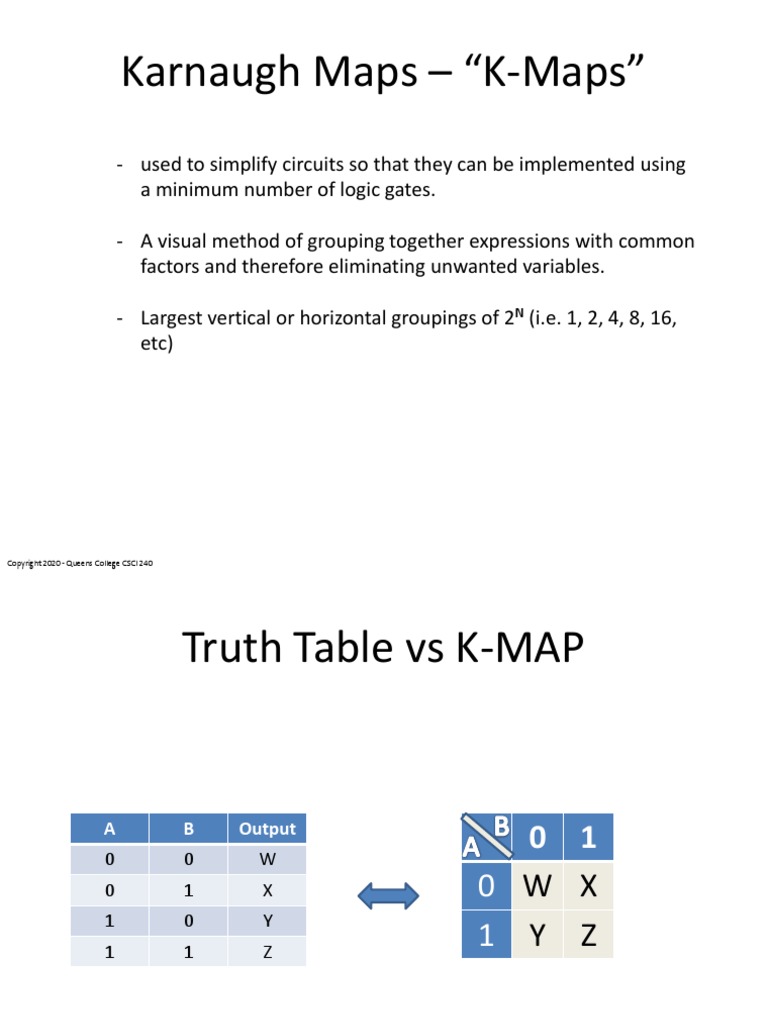 Karnaugh Maps - "K-Maps" | PDF | Theoretical Computer Science ...