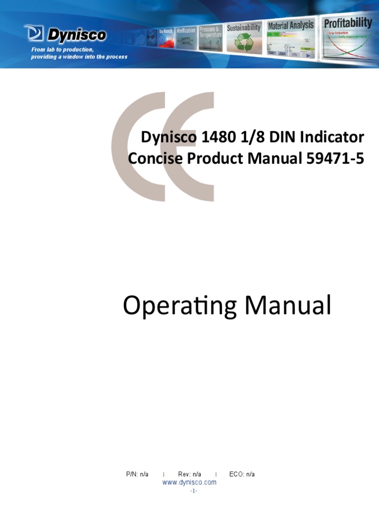 Dynisco 1480 Indicator Manual | PDF | Electrical Connector | Electrical Wiring