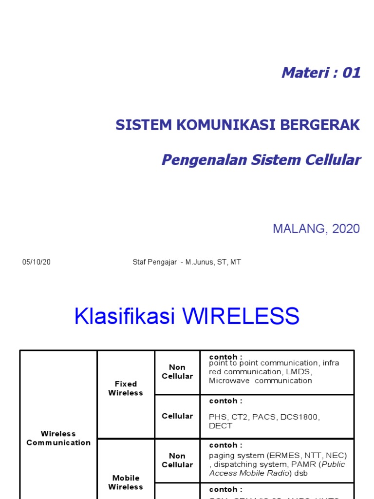 1.materi 1 - Pengenalan Dasar Cellular | PDF | Cellular Network | Gsm