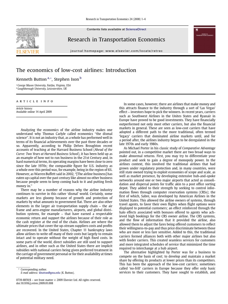 Research in Transportation Economics: Kenneth Button, Stephen Ison ...