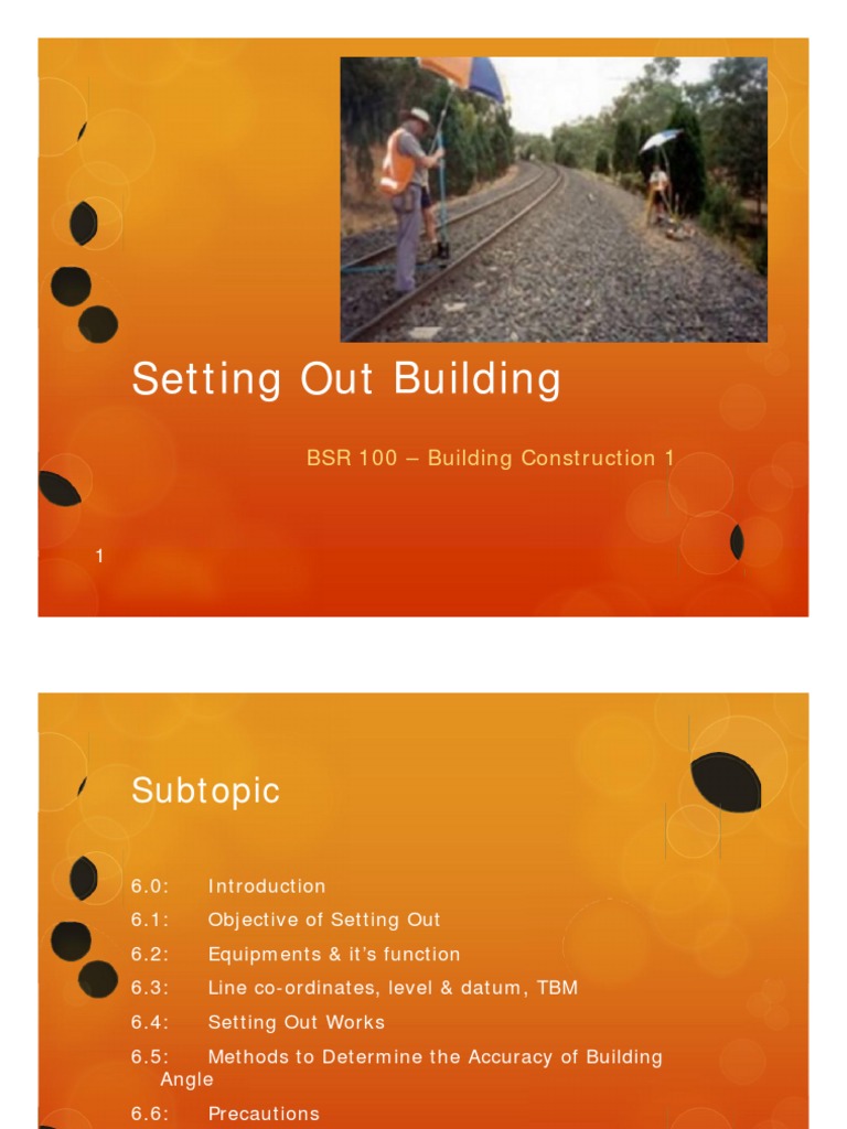 Setting Out Procedures in Construction | PDF | Scientific Observation ...