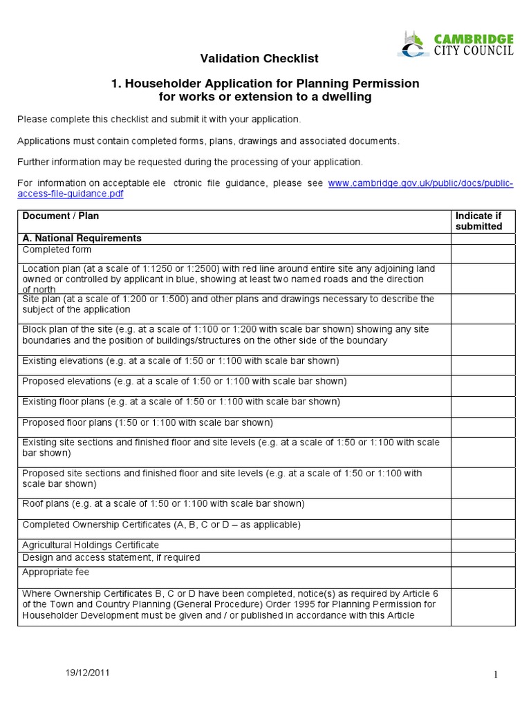Planning Permission Validation Checklist 1 PDF | PDF | River | Government