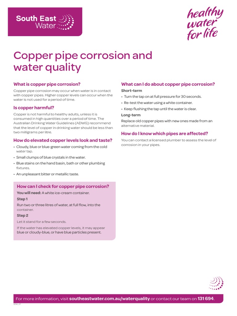 Copper Pipe Corrosion and Water Quality: What Is Copper Pipe Corrosion ...