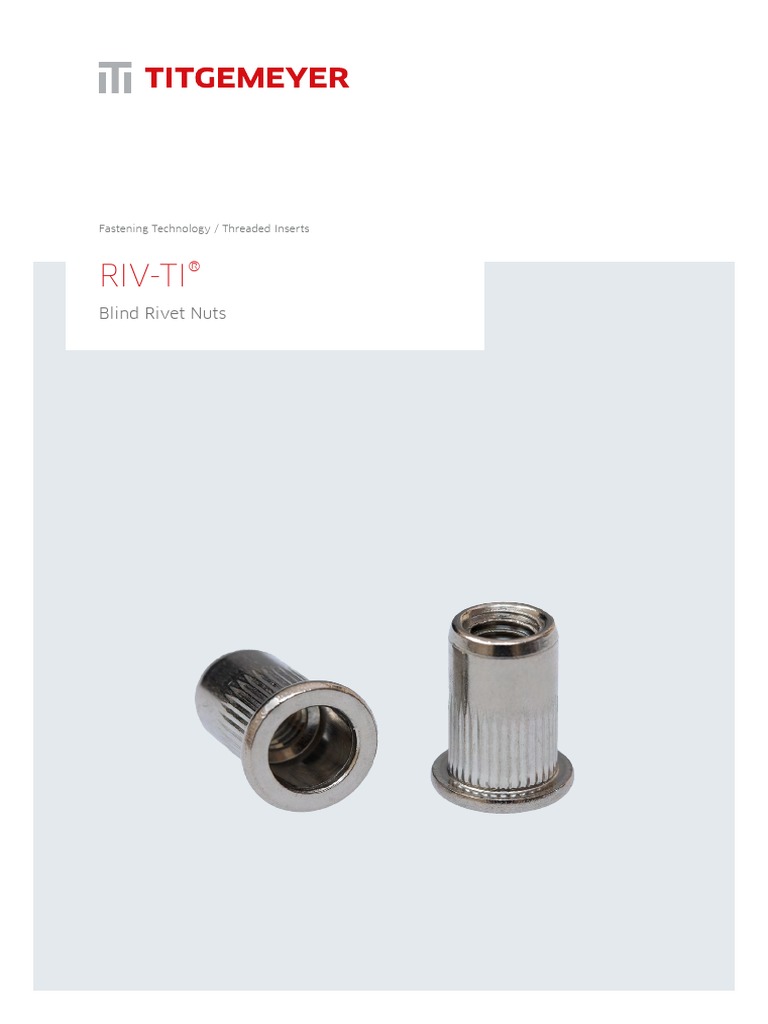 Riv-Ti®: Blind Rivet Nuts | PDF | Rivet | Screw