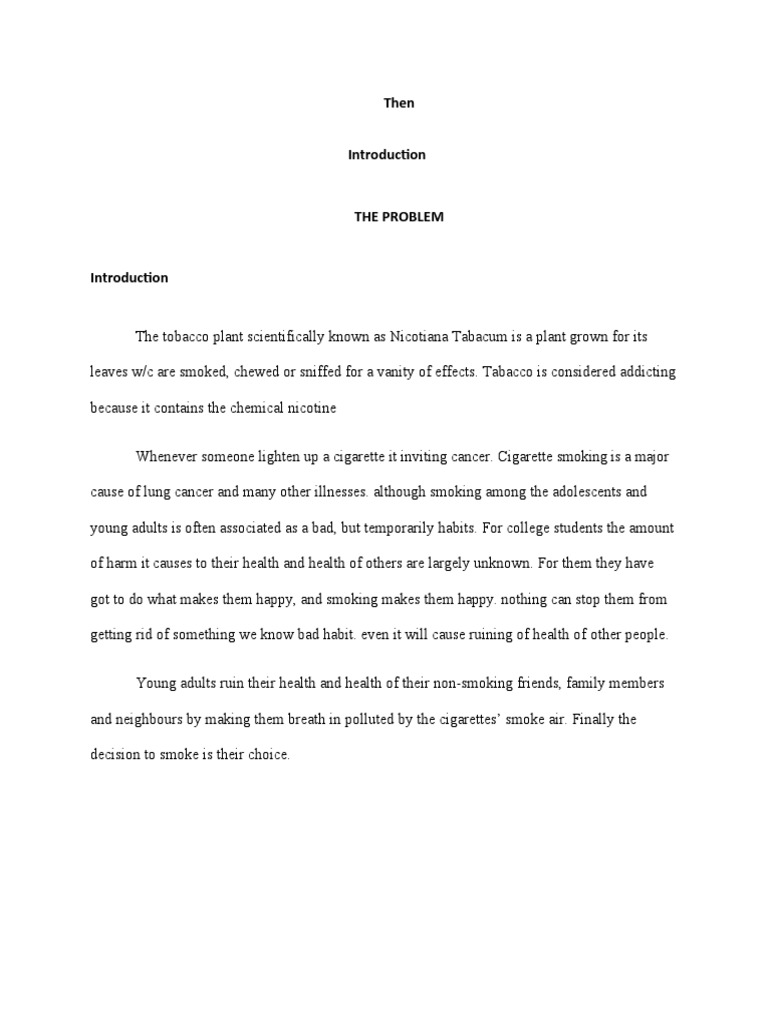 The Introduction | PDF | Tobacco Smoking | Addiction