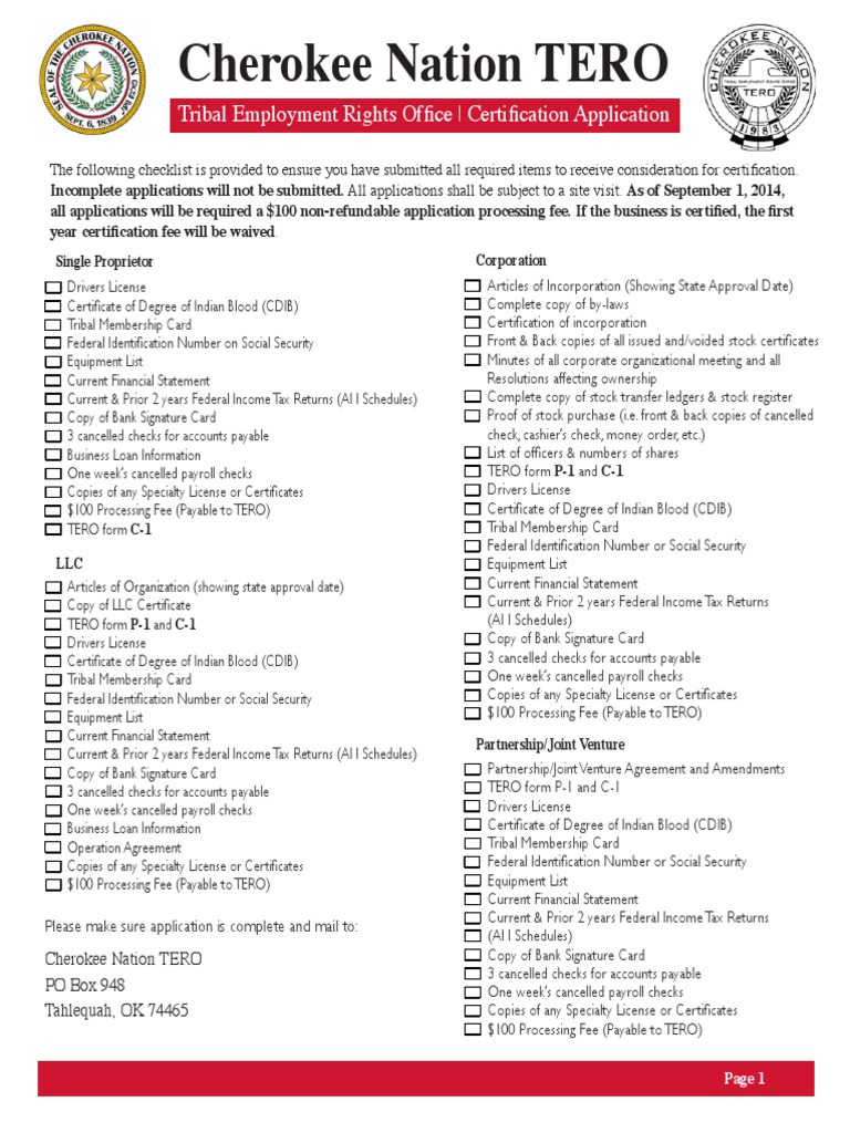 Documentation Requirements for Certification as an Indian-Owned ...