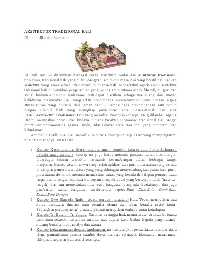 Arsitektur Tradisional Bali | PDF