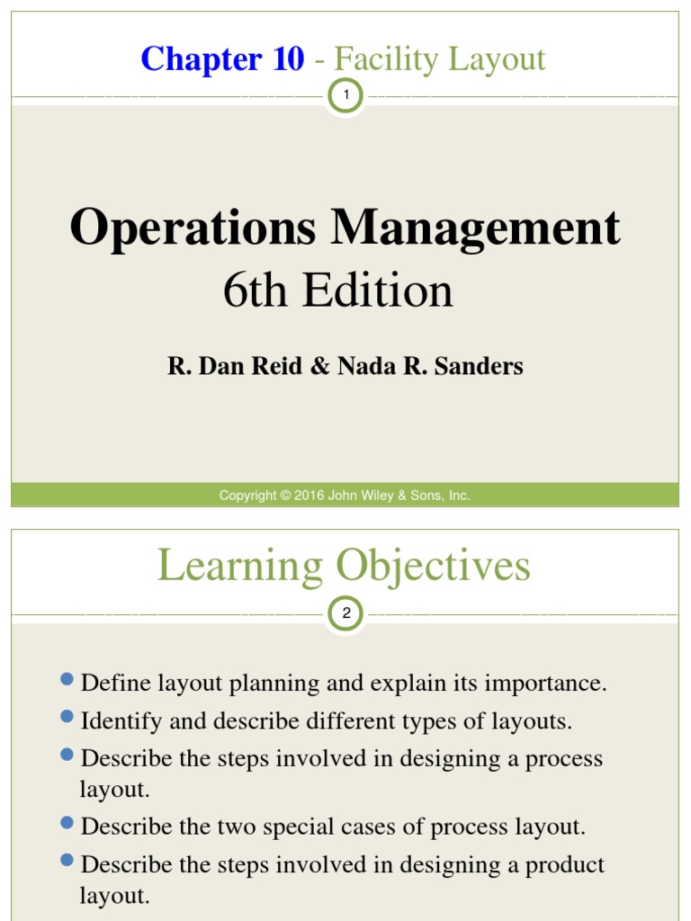 Chapter 10: Operations Management 6th Edition | PDF | Operations ...