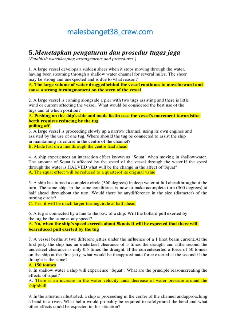 New ESTABLISH Watchkeeping Arrangements and Procedures-2 | PDF ...