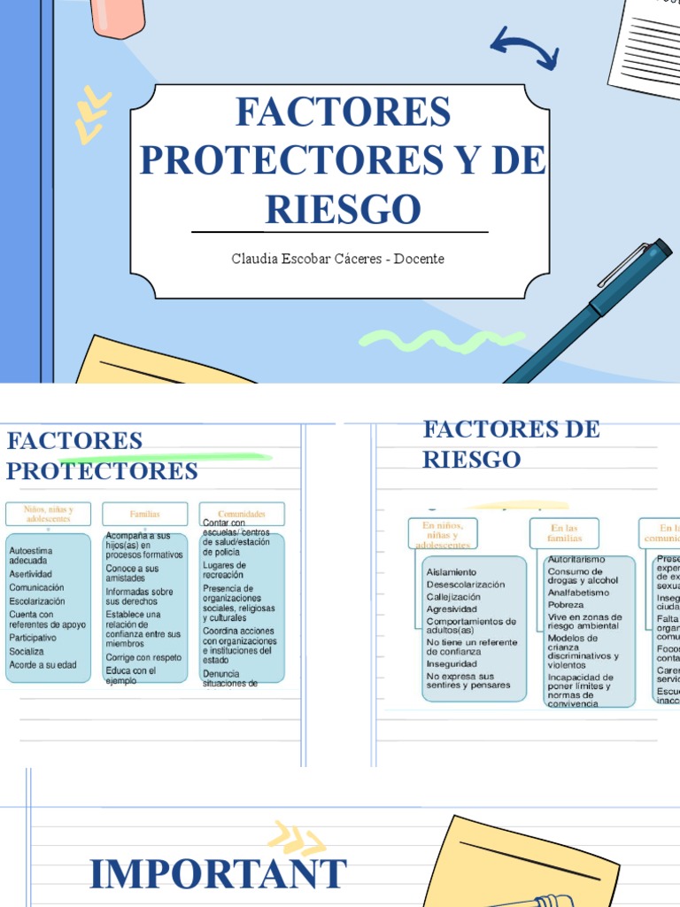 Factores Protectores y de Riesgo | PDF