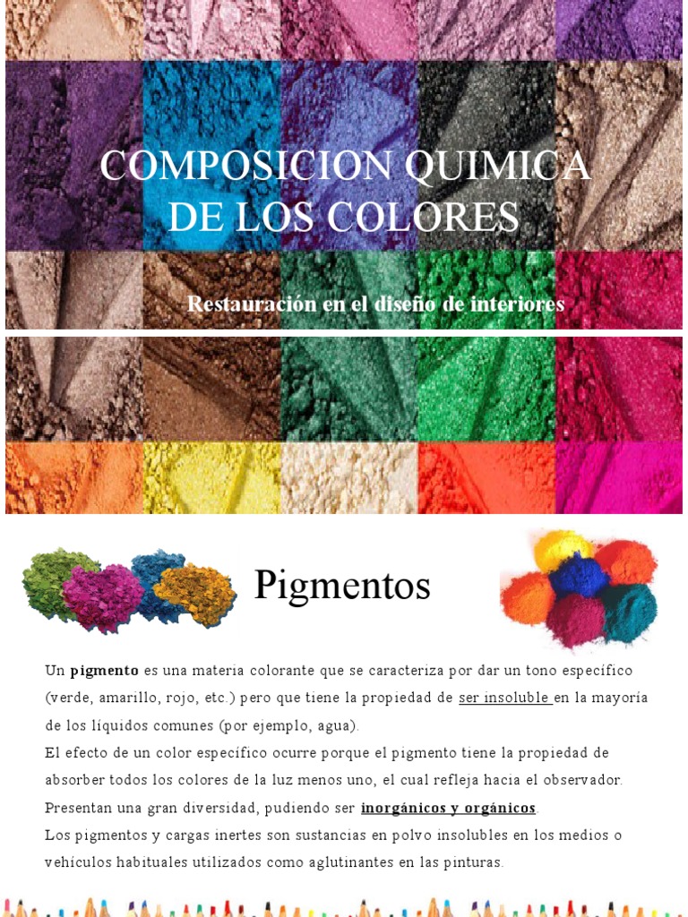 Composición Química de los Colores | PDF | Pigmento | Color