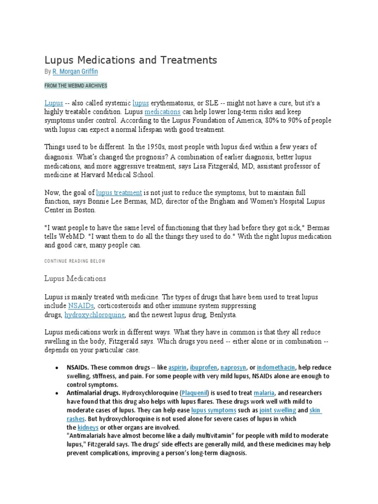 A Comprehensive Guide to Managing Lupus Through Medications, Treatments ...