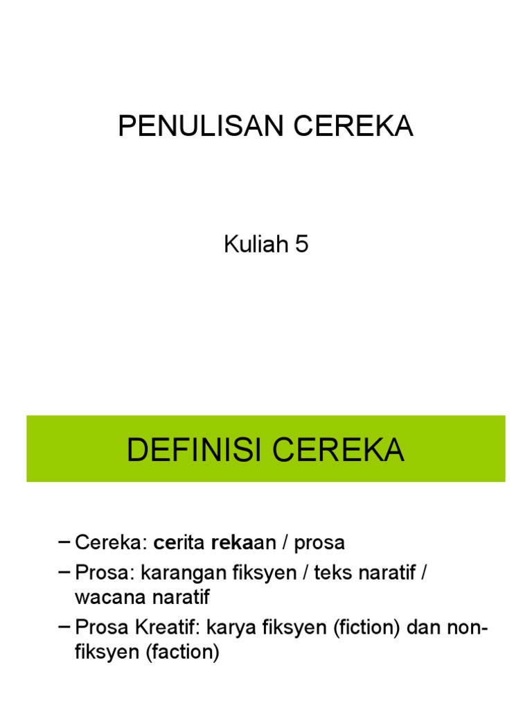 Penulisan Cereka | PDF