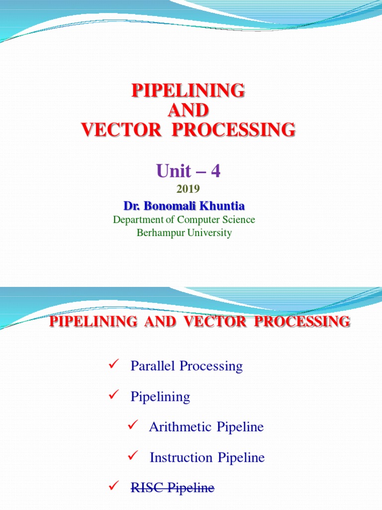 Lecture 8 Unit 4 Pipeline and Vector Processing 2019 | PDF | Parallel Computing | Central ...