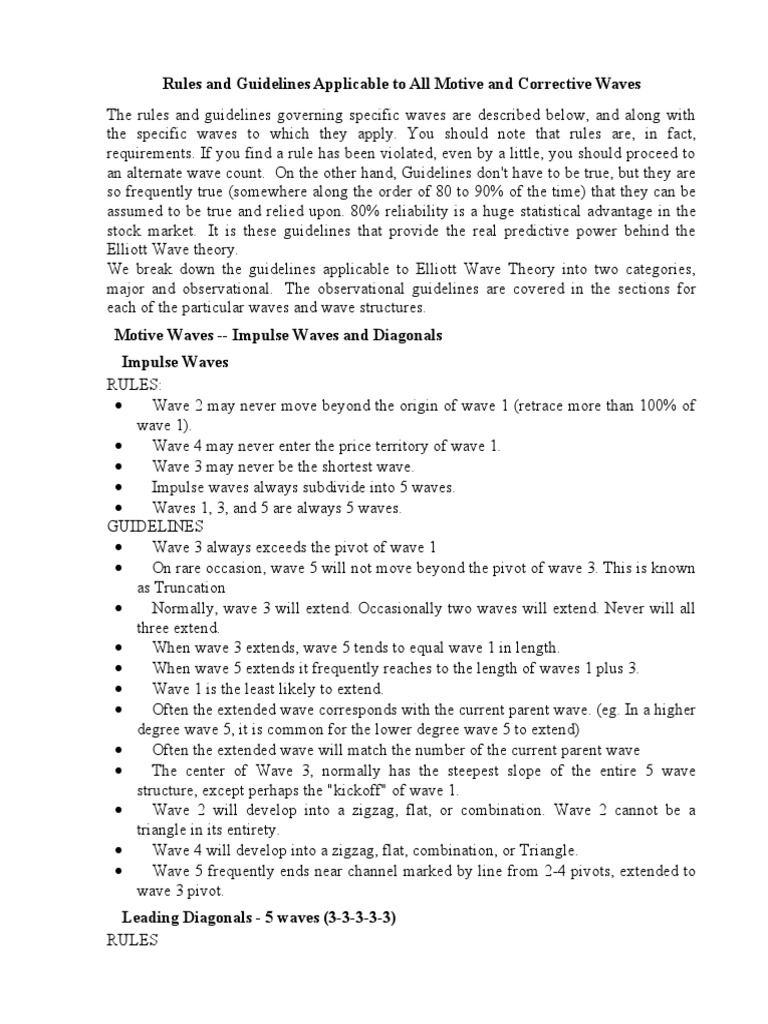 Elliott Wave Cheat Sheets | PDF | Teaching Mathematics | Business