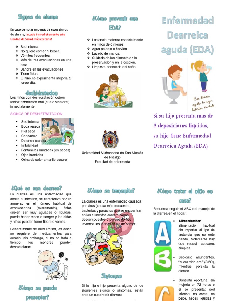Edas (Triptico) | PDF | Diarrea | Heces