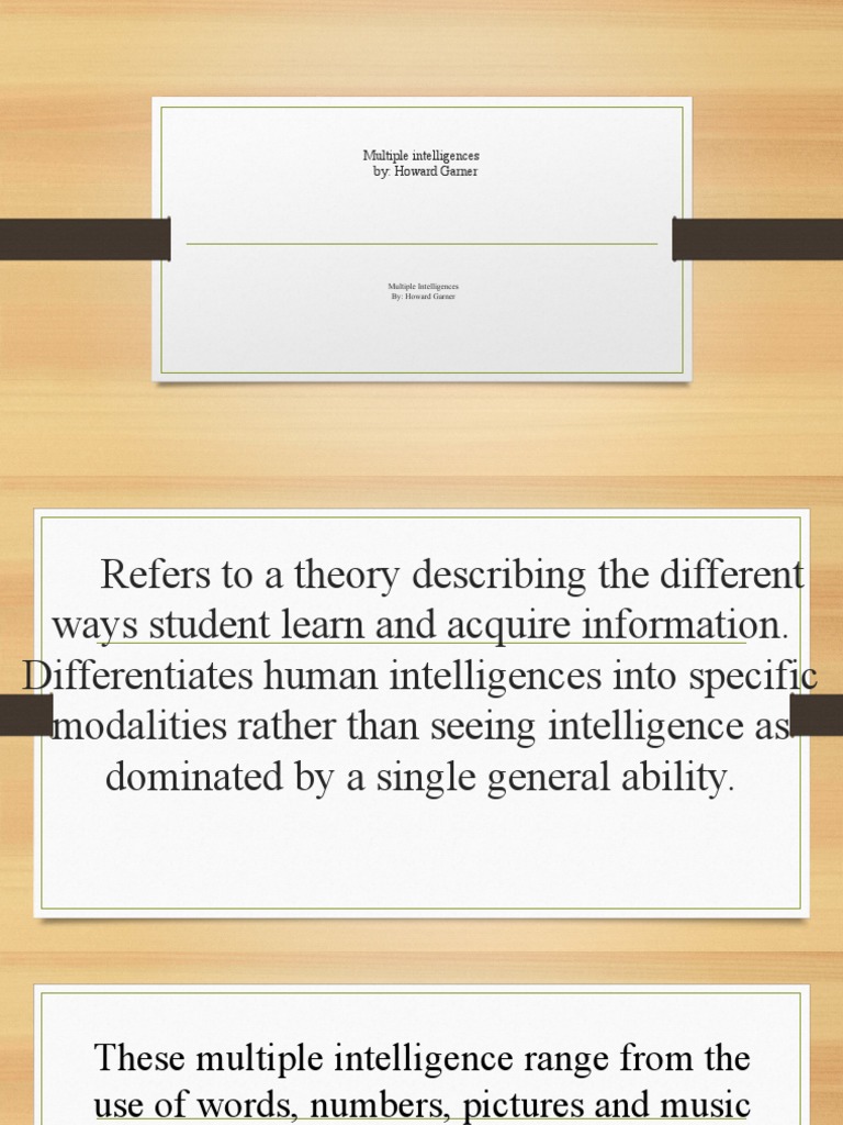 Understanding Multiple Intelligences | PDF