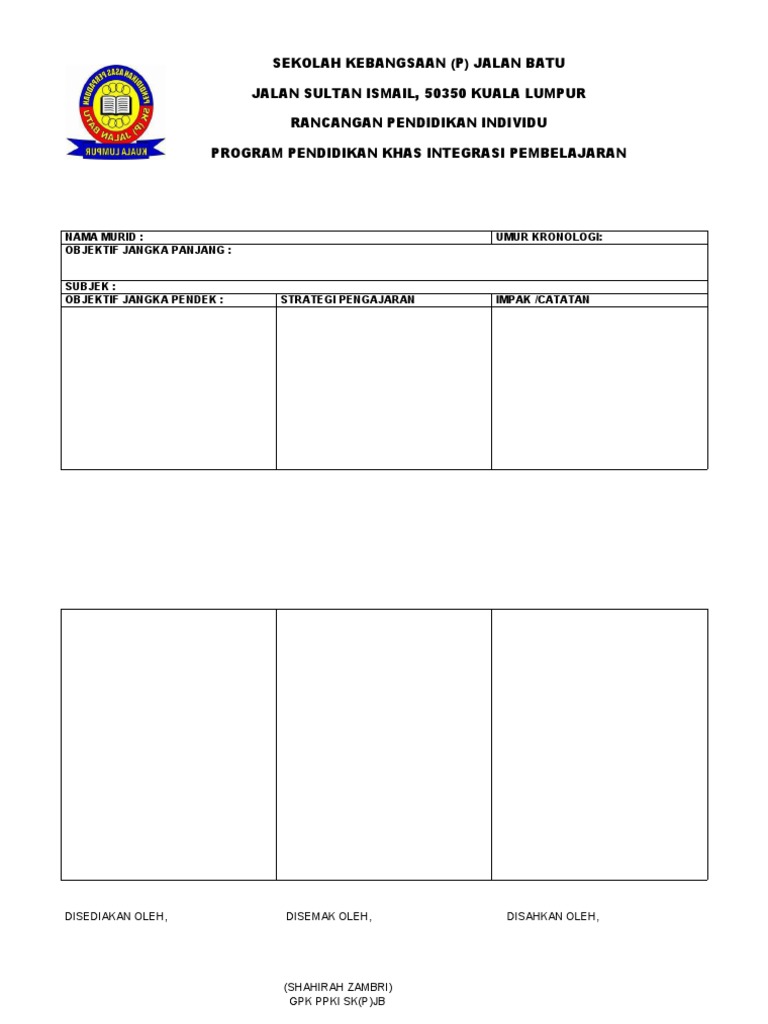 Borang Rpi Manual | PDF