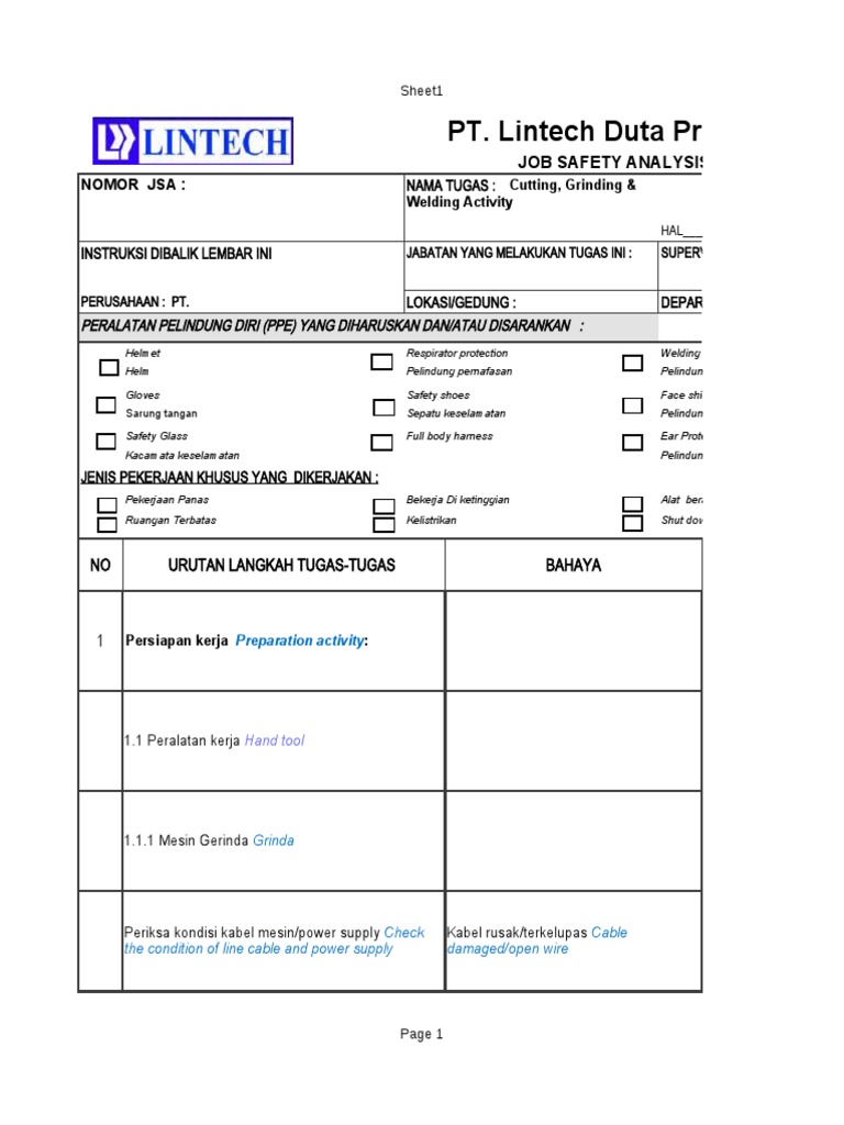 Jsa Tangki Hot Work | PDF