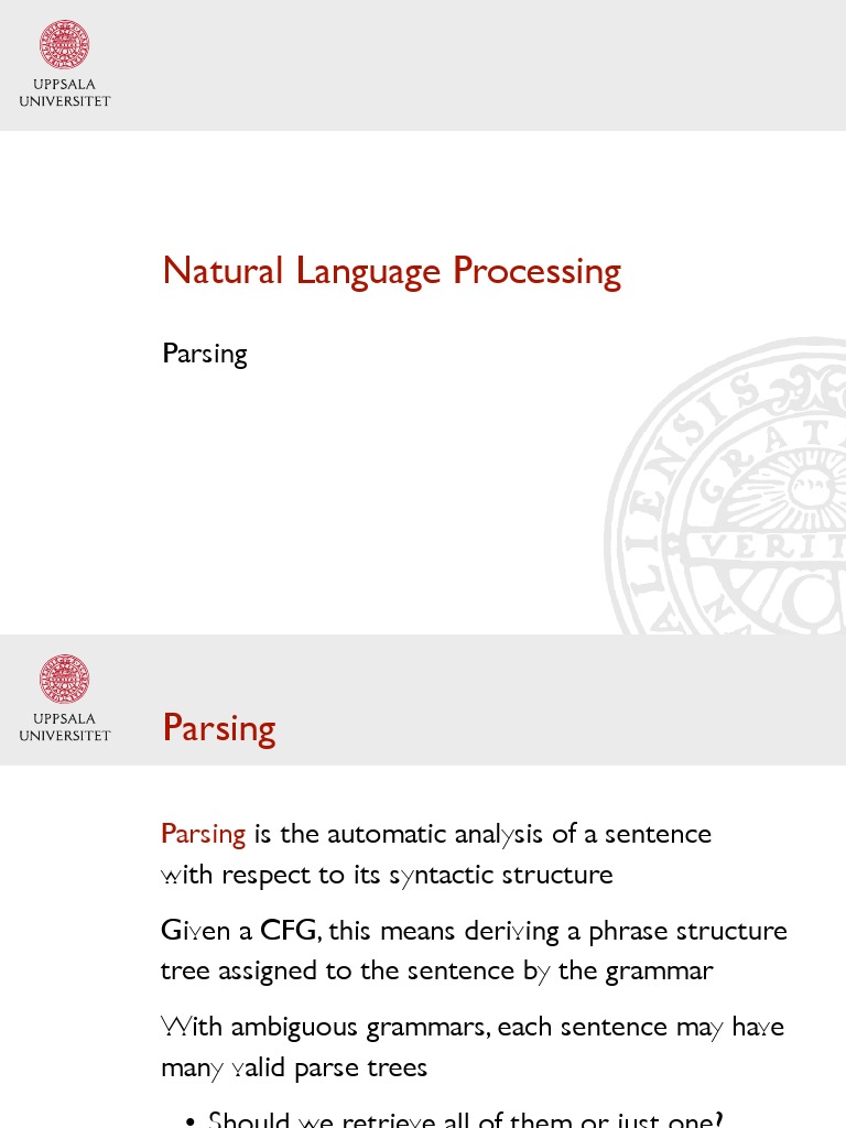 Natural Language Processing: Parsing | PDF | Parsing | Phrase