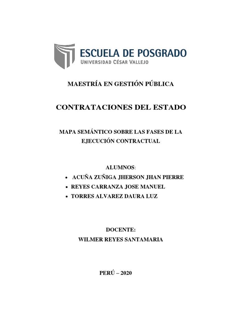 Mapa Semantico - Fase de Ejecucion Contractual | PDF | Derecho empresarial | Derecho civil ...