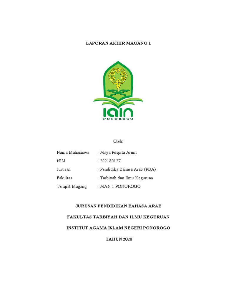 Laporan Magang 1 Maya Puspita | PDF
