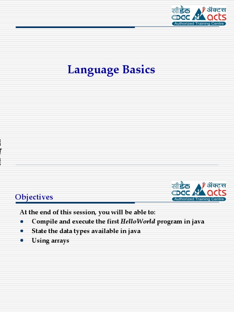 Chapter 2 Java Language Fundamentals | PDF | Data Type | Java ...