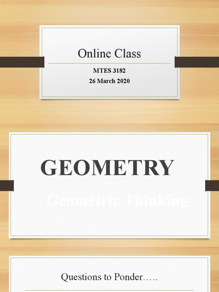 Geometric Thinking | PDF | Shape | Geometry