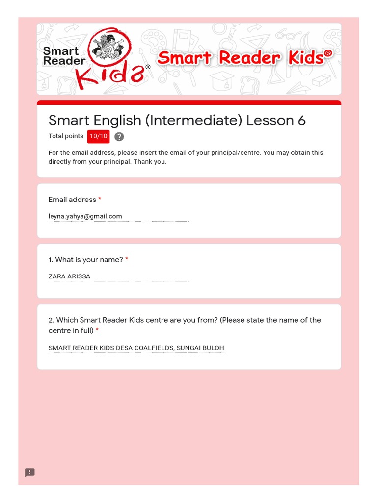 Smart English (Intermediate) Lesson 6 | PDF