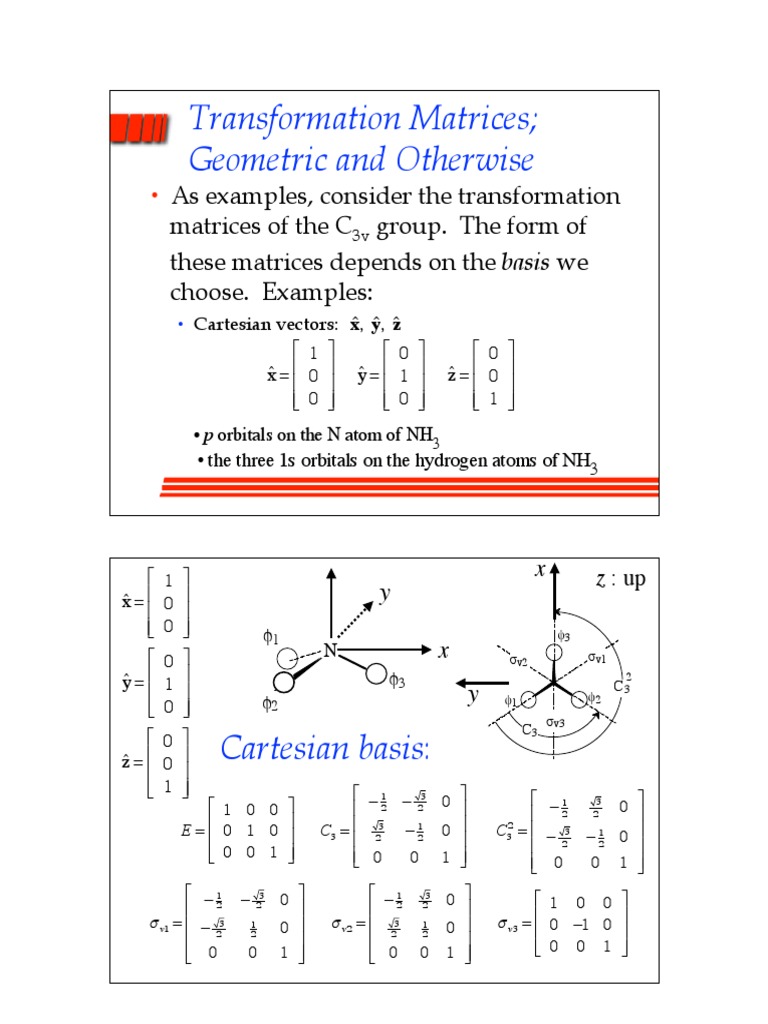 Transformation Matrices Geometric and Otherwise | PDF | Matrix ...