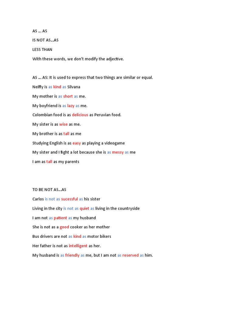 As .. As .. Less..than ... | PDF