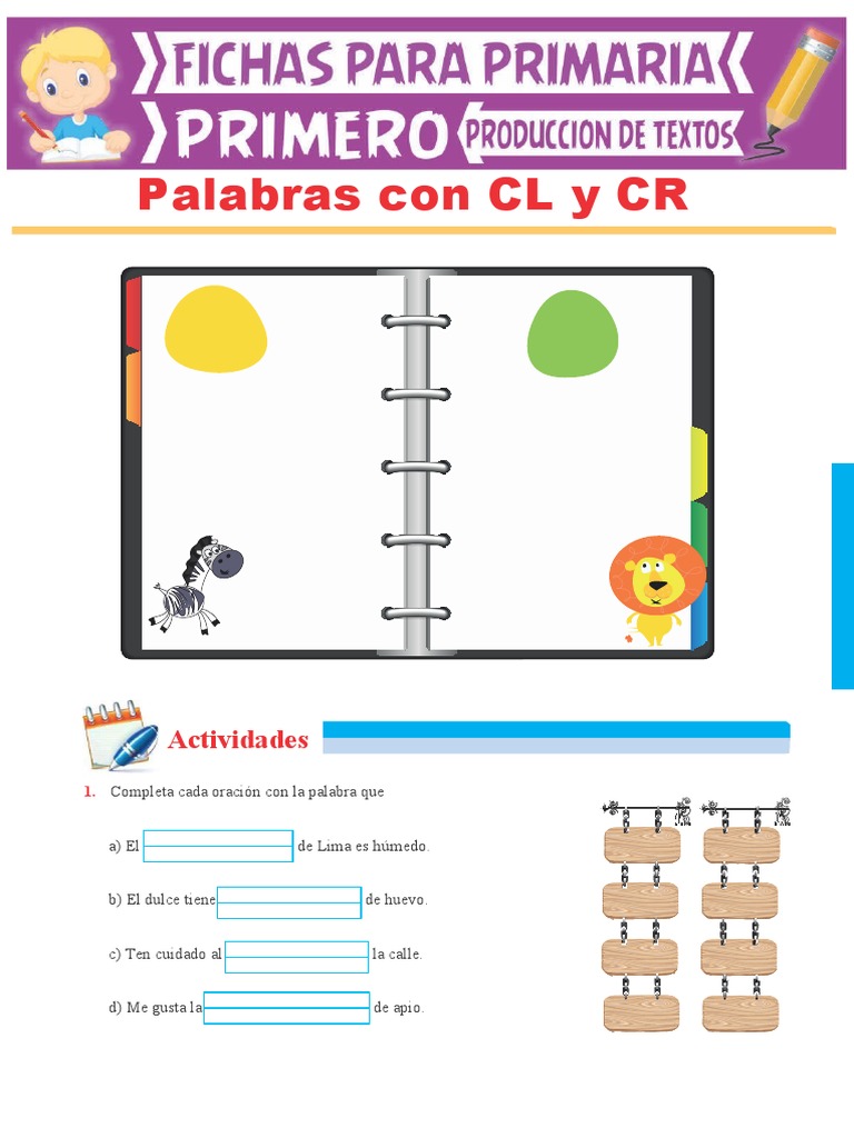 Palabras Con CL y CR para Primer Grado de Primaria | PDF