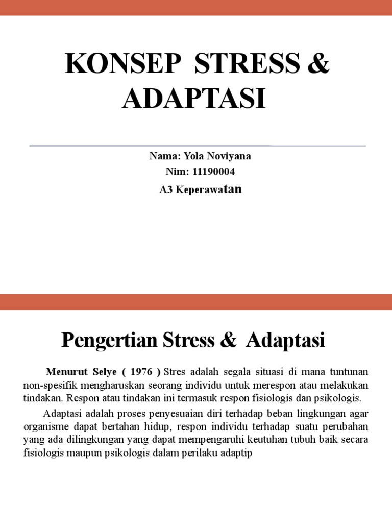 Konsep Stress & Adaptasi | PDF