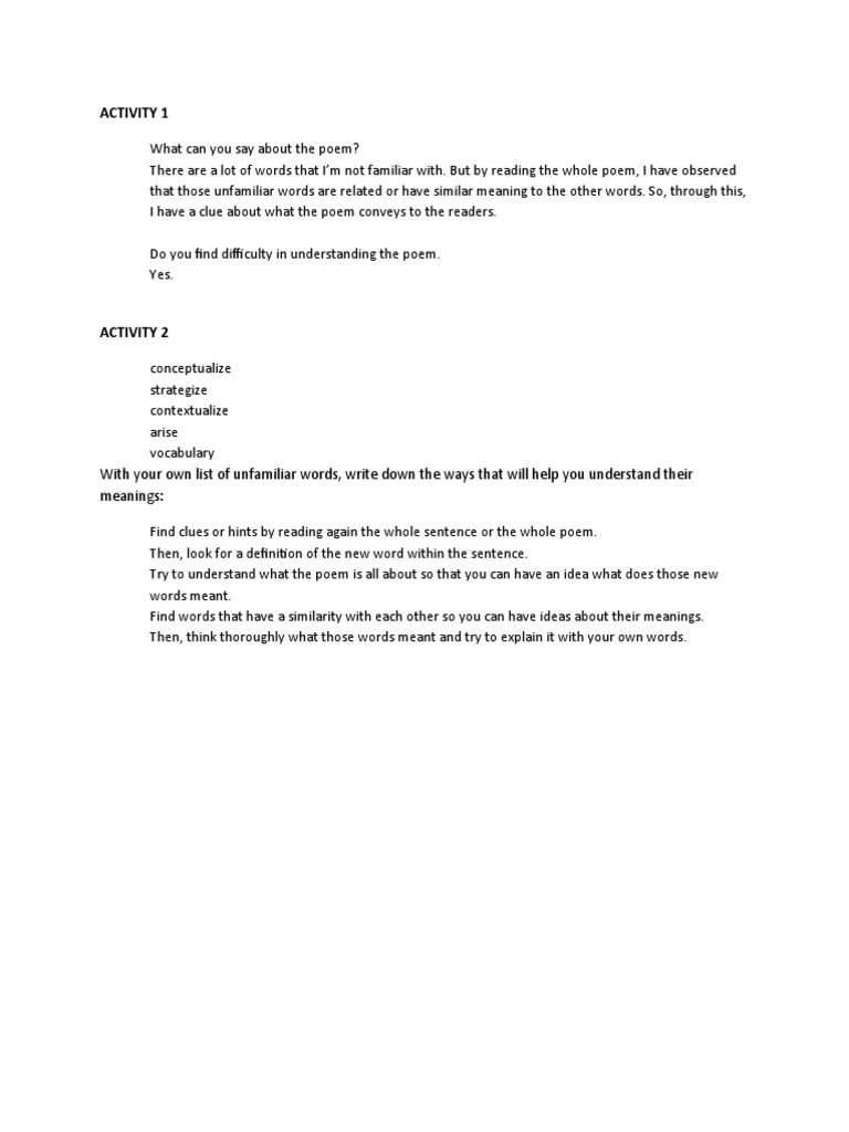Understanding Poetry Through Context Clues | PDF